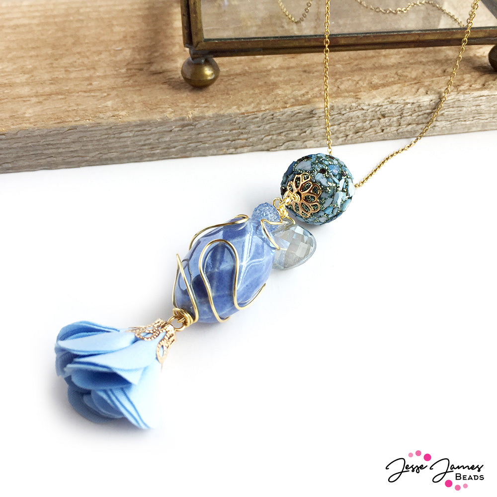 How-To Video: Little Boy Blue Wire Wrapped Necklace – Jesse James Beads