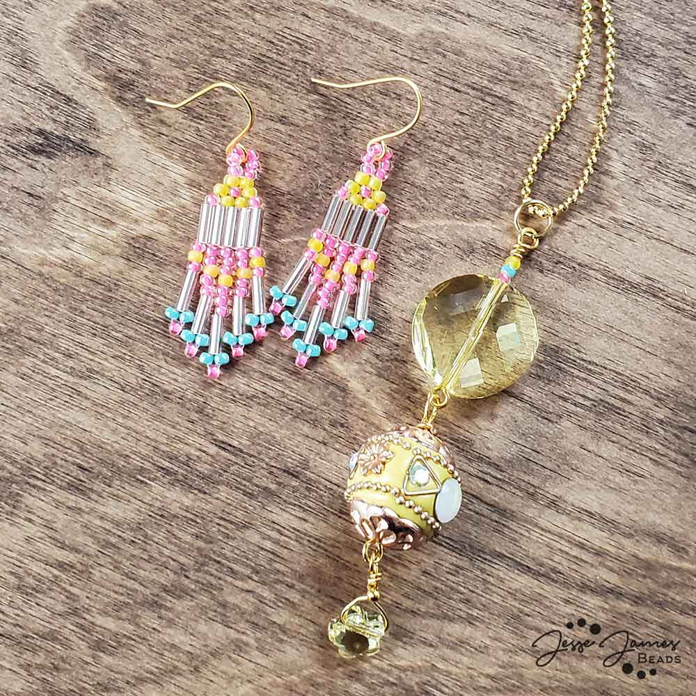Early Spring Necklace & Earring Set with Randee Brown – Jesse James Beads