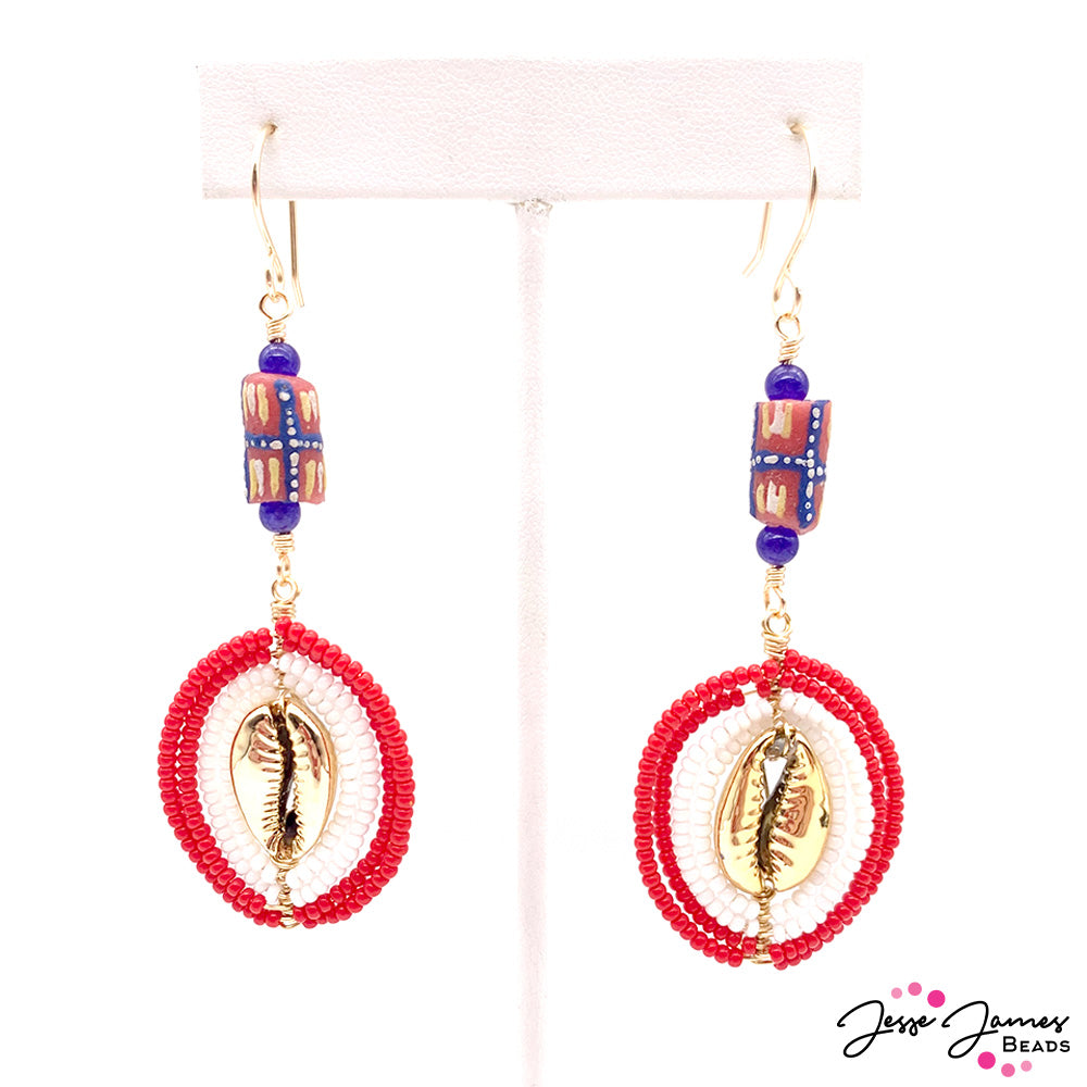 How-To Jewelry Tutorial: Ivory Coast Shell Earrings – Jesse James Beads