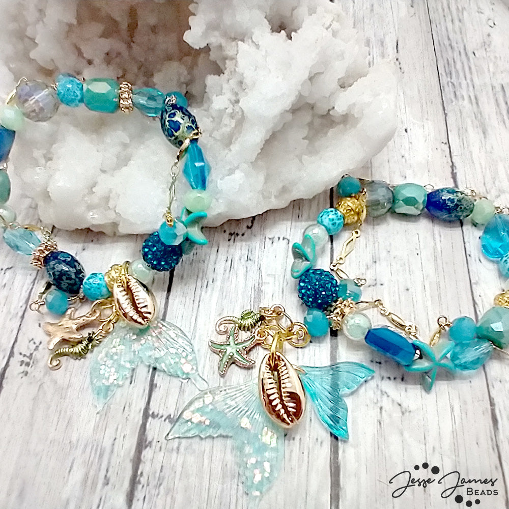 Stretchy Mermaid Charm Bracelets with Wendy Whitman – Jesse James Beads