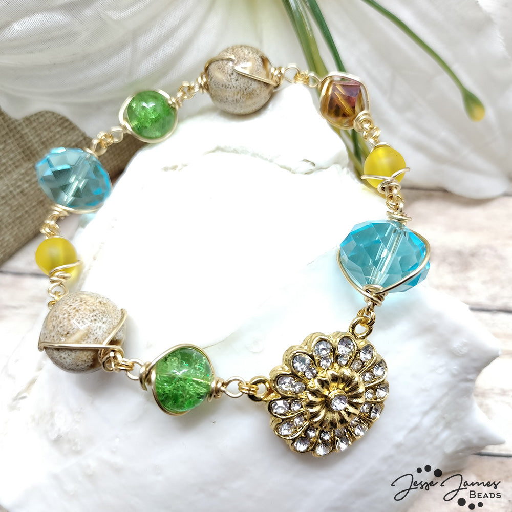 Wire-Wrapped Sunflower Bracelet with Wendy Whitman – Jesse James Beads