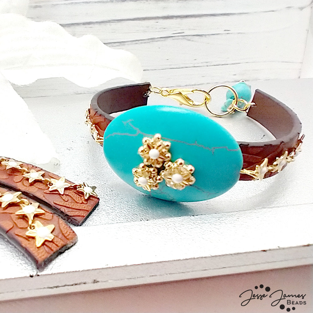 Southwestern Themed Leather Bracelet with Wendy Whitman – Jesse James Beads