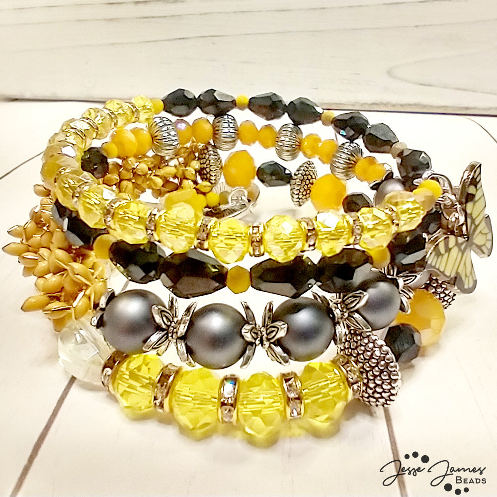 Never Give Up Memory Wire Bracelet with Wendy Whitman – Jesse James Beads