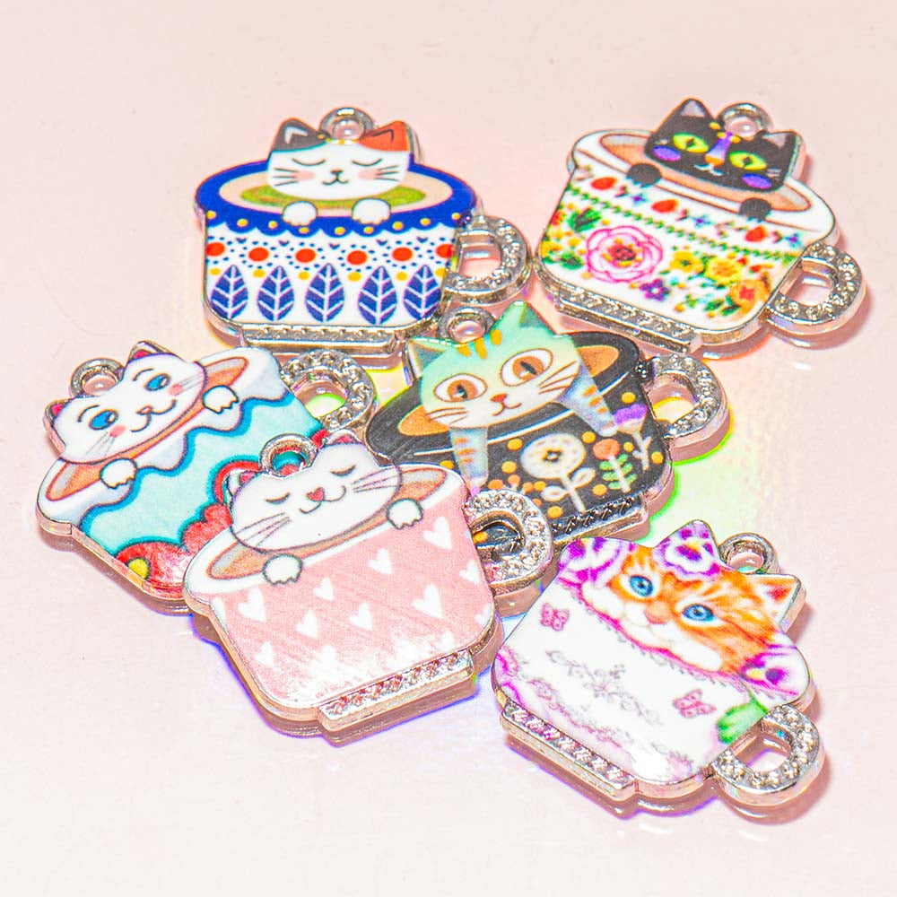 Cup of Joe Kitties Charm Set – Jesse James Beads