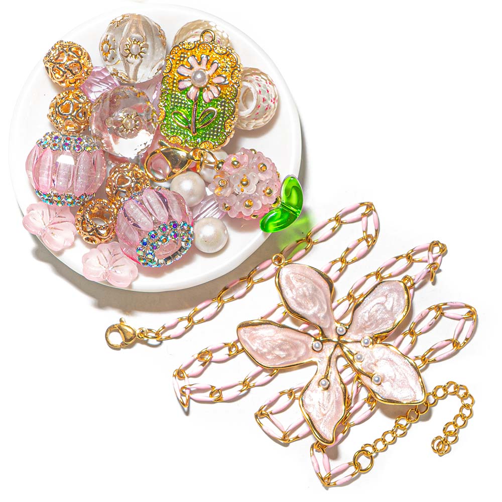 Bead Mix & Chain Bundle In Fresh Cut Flowers - Jesse James Beads