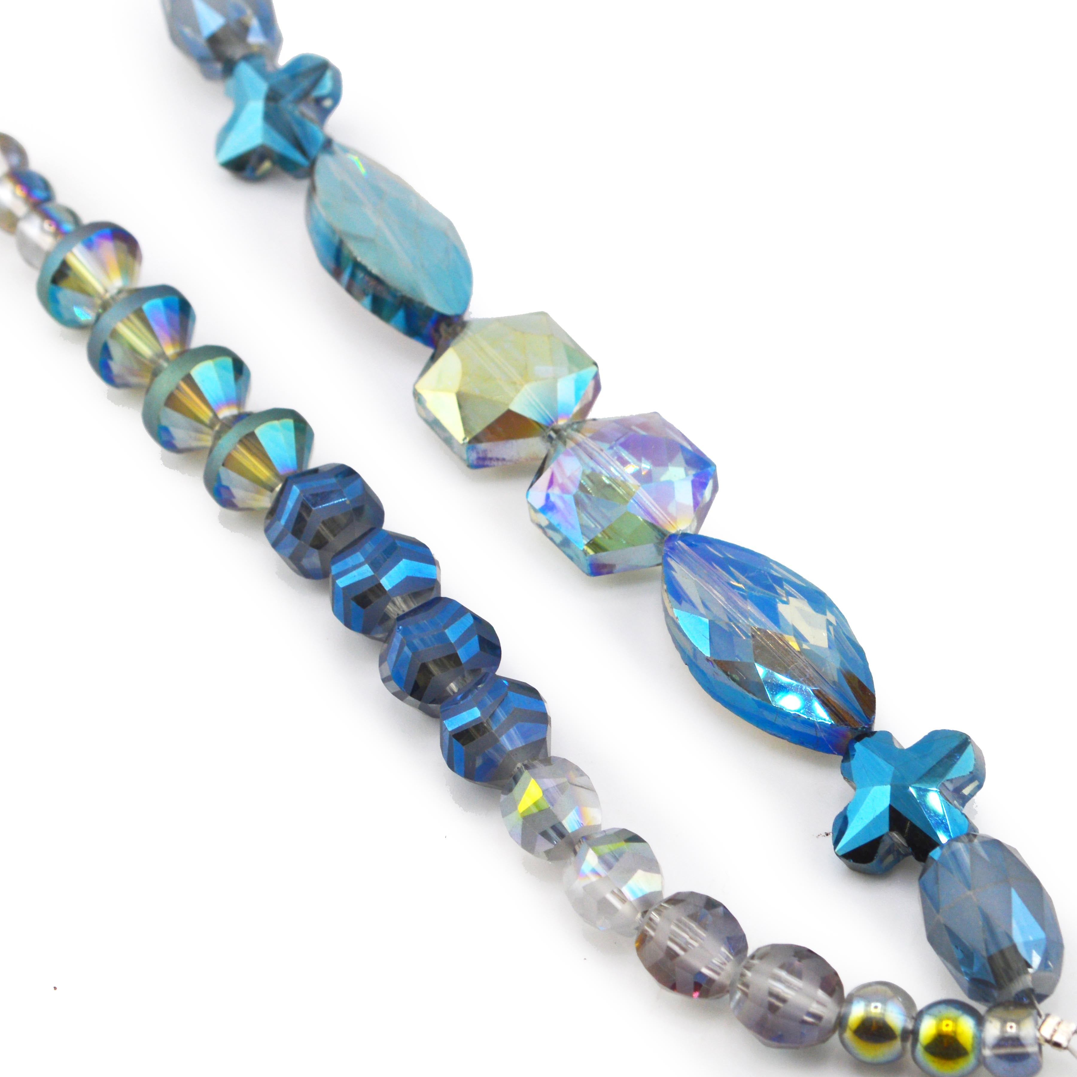 Bead Strand Glass Duo in Dark Ocean Blue - Jesse James Beads