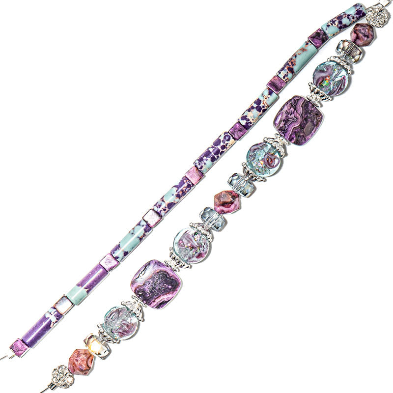 Stone Bead Strand Duo in Fruit Punch - Jesse James Beads