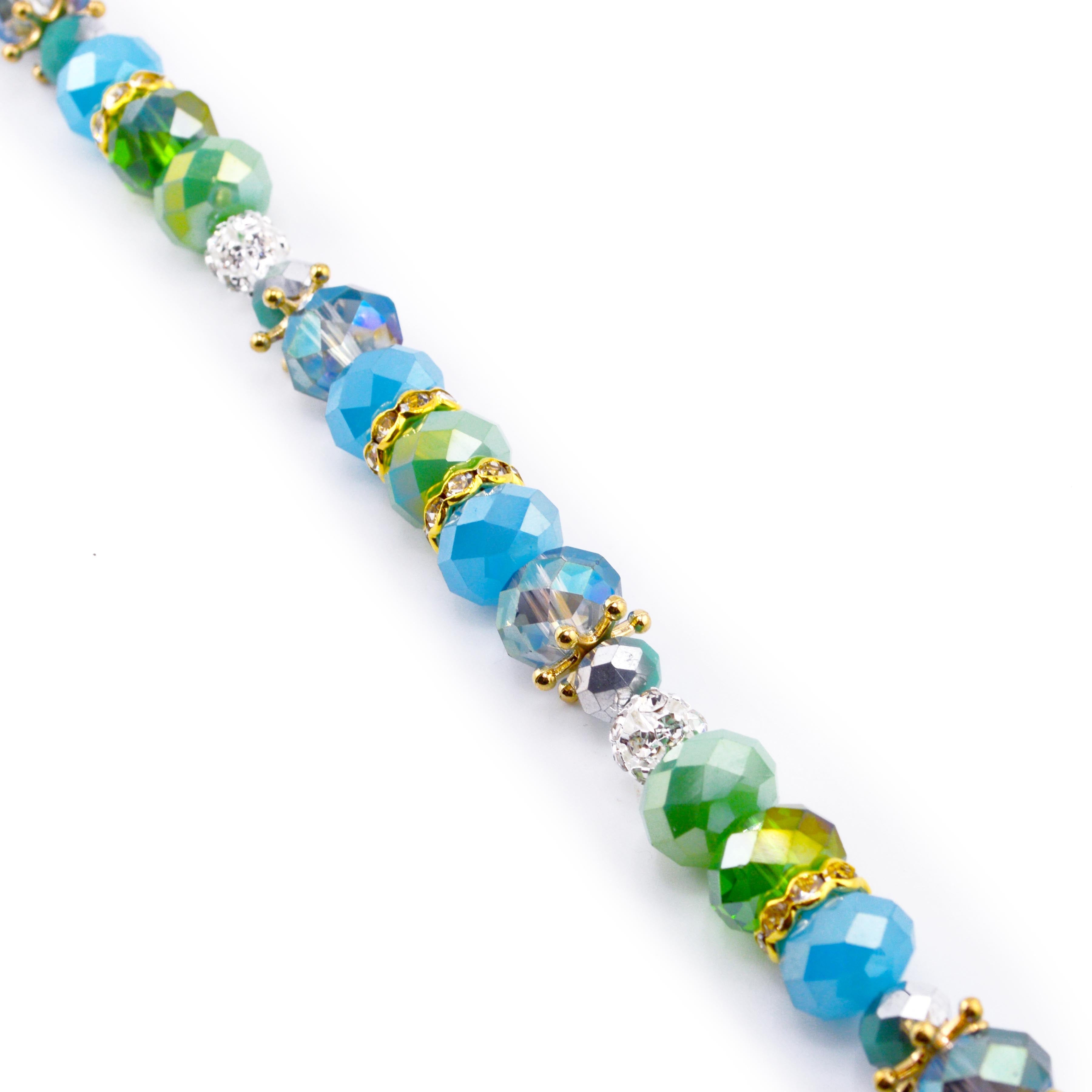 Glass Bead Strand in Mystic Lagoon - Jesse James Beads