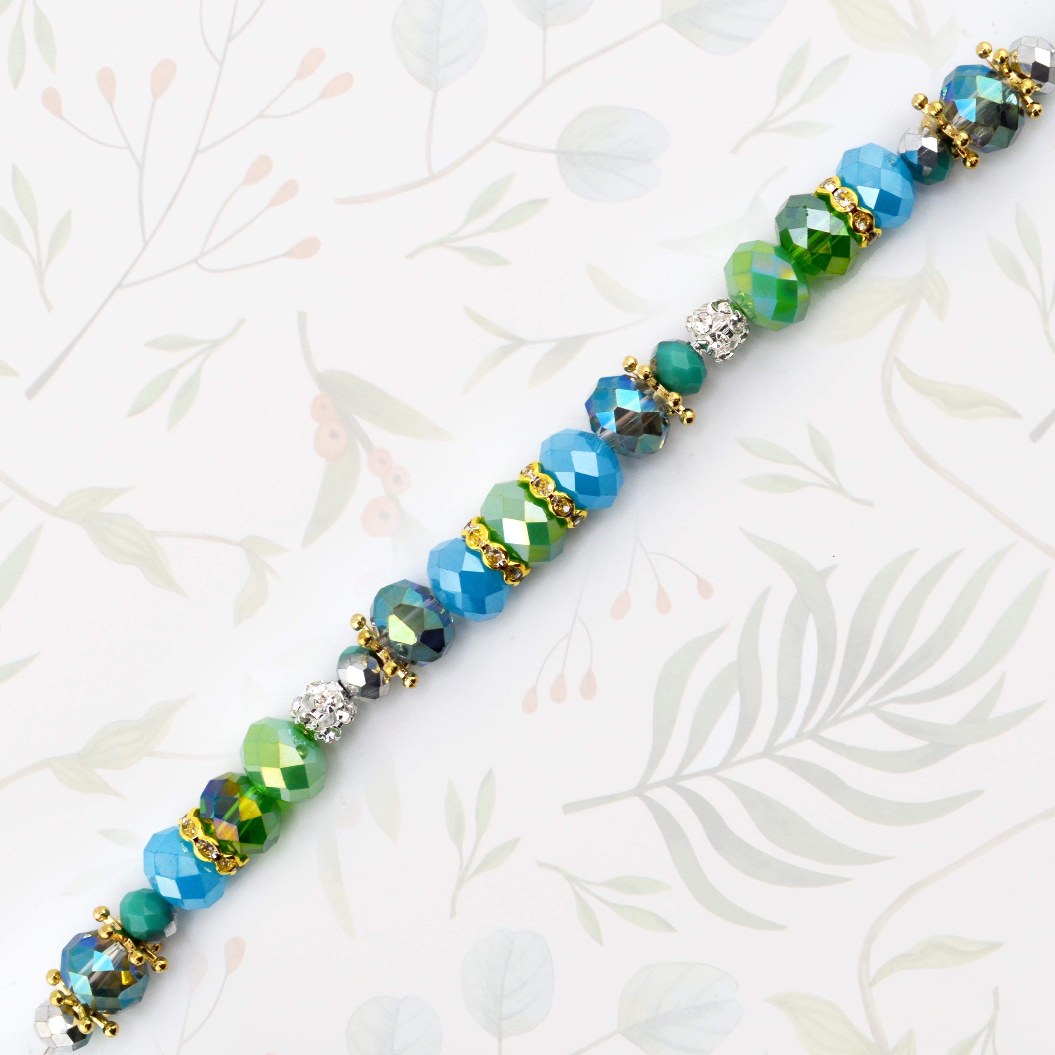 Glass Bead Strand in Mystic Lagoon - Jesse James Beads