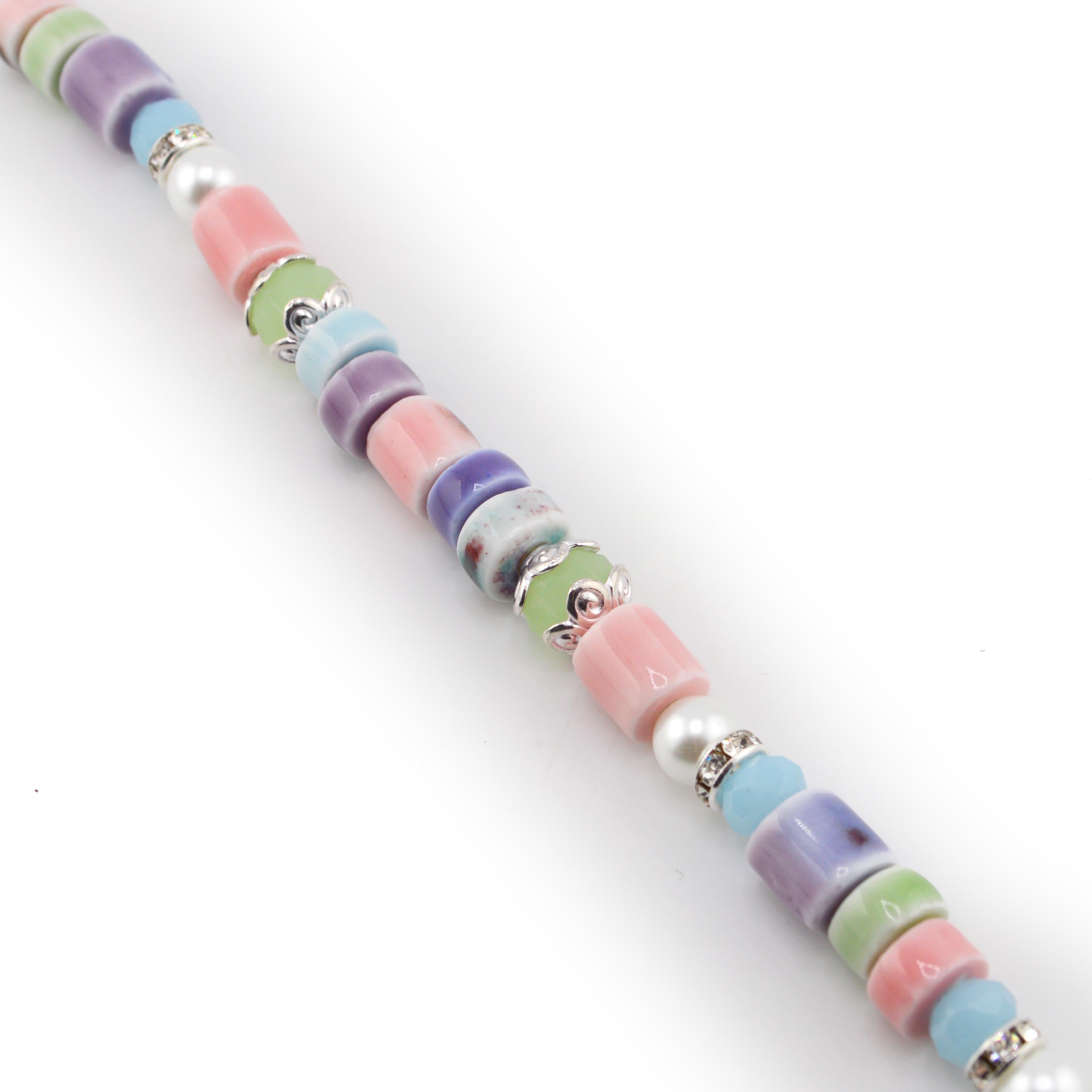 Ceramic Bead Strand in Pretty Pastel Party - Jesse James Beads