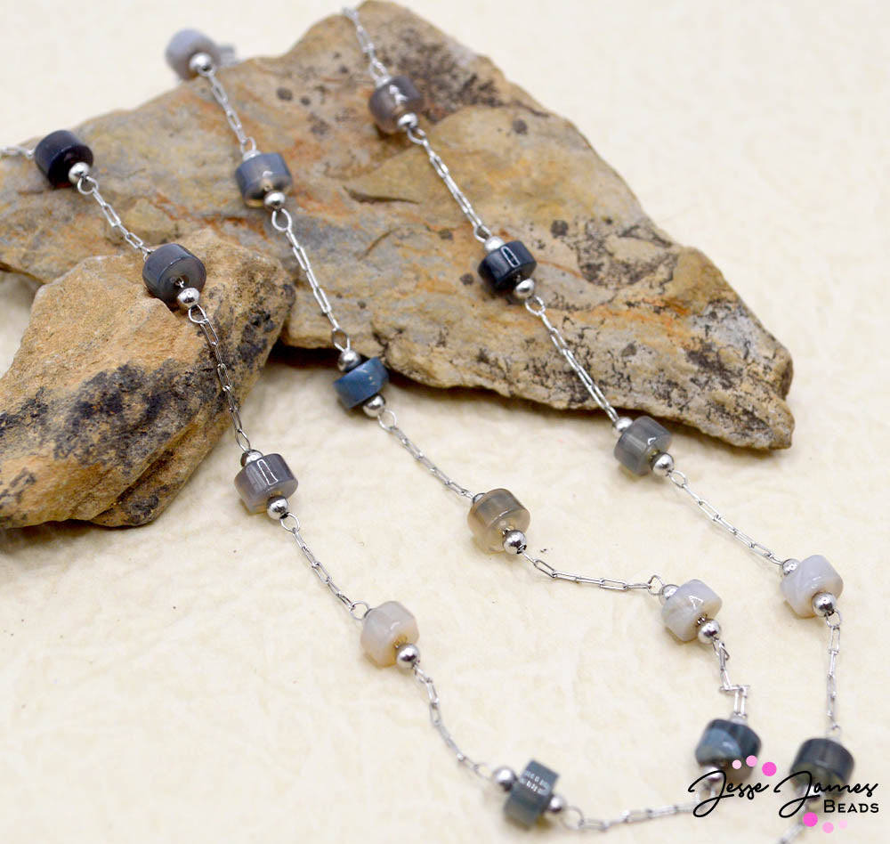 Agate Beach Stone Beaded Chain - Jesse James Beads