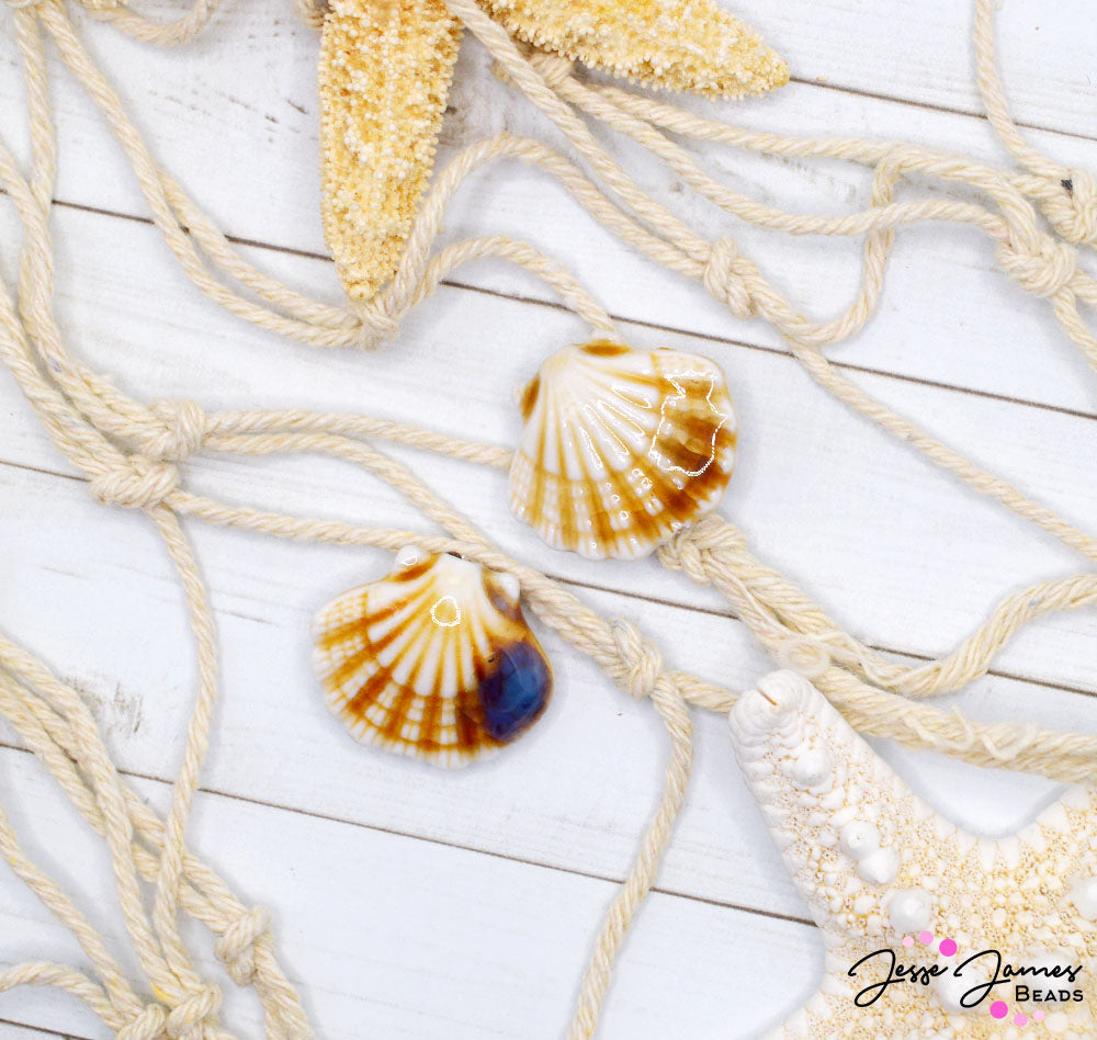 Ceramic Bead Pair in Sand Dune Dreams - Jesse James Beads