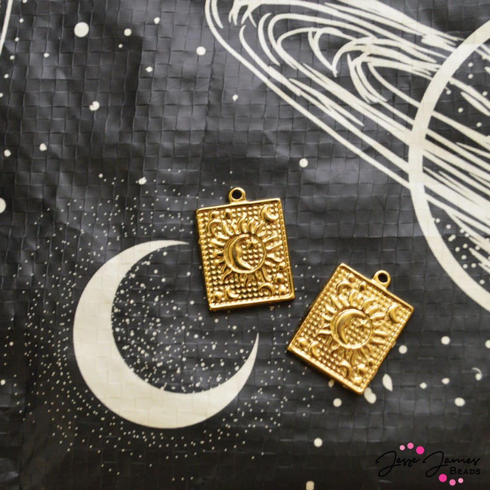 Sun & Moon Charm Pair - Jesse James Beads