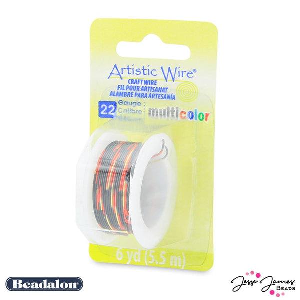 Beadalon Multicolor Wire in Red Gold & Black 22 gauge - Jesse James Beads