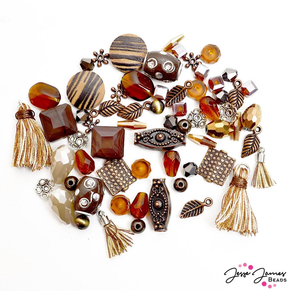Mini Bead Mix in Coffee Bean - Jesse James Beads