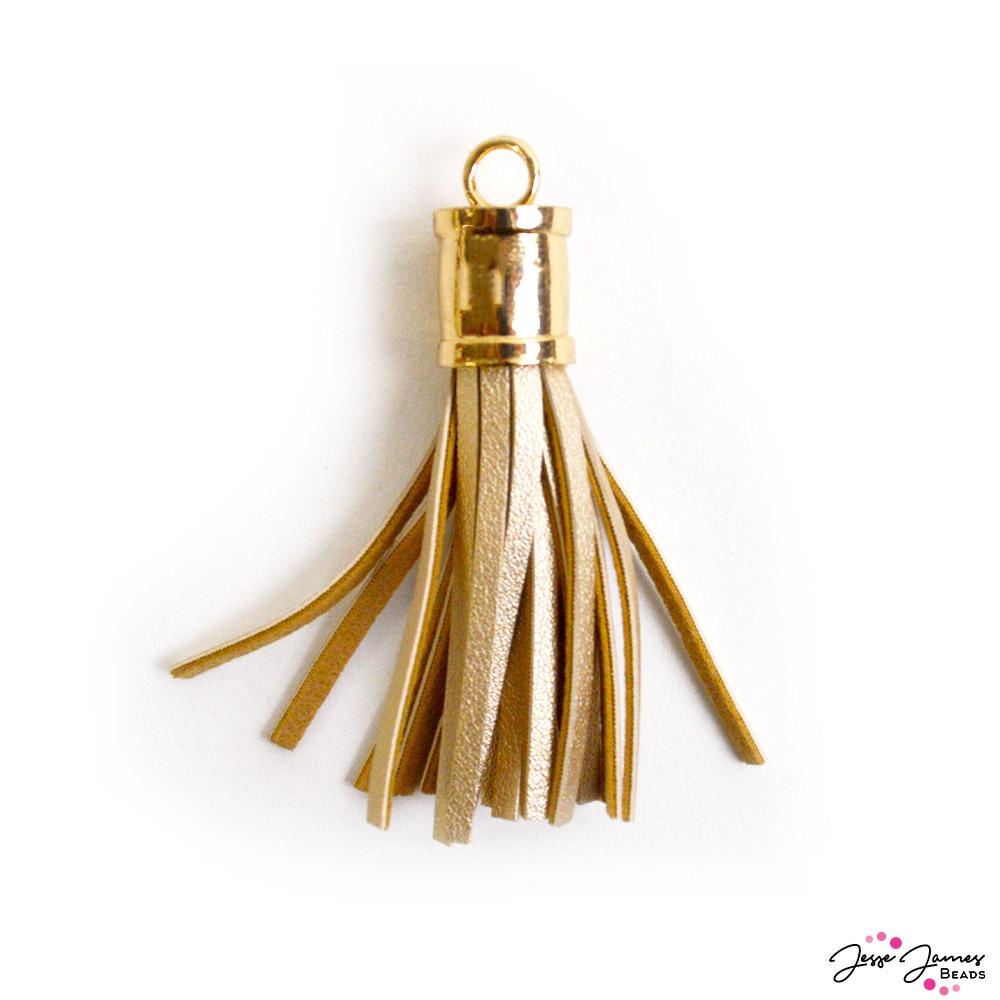 Gold Leather Tassel