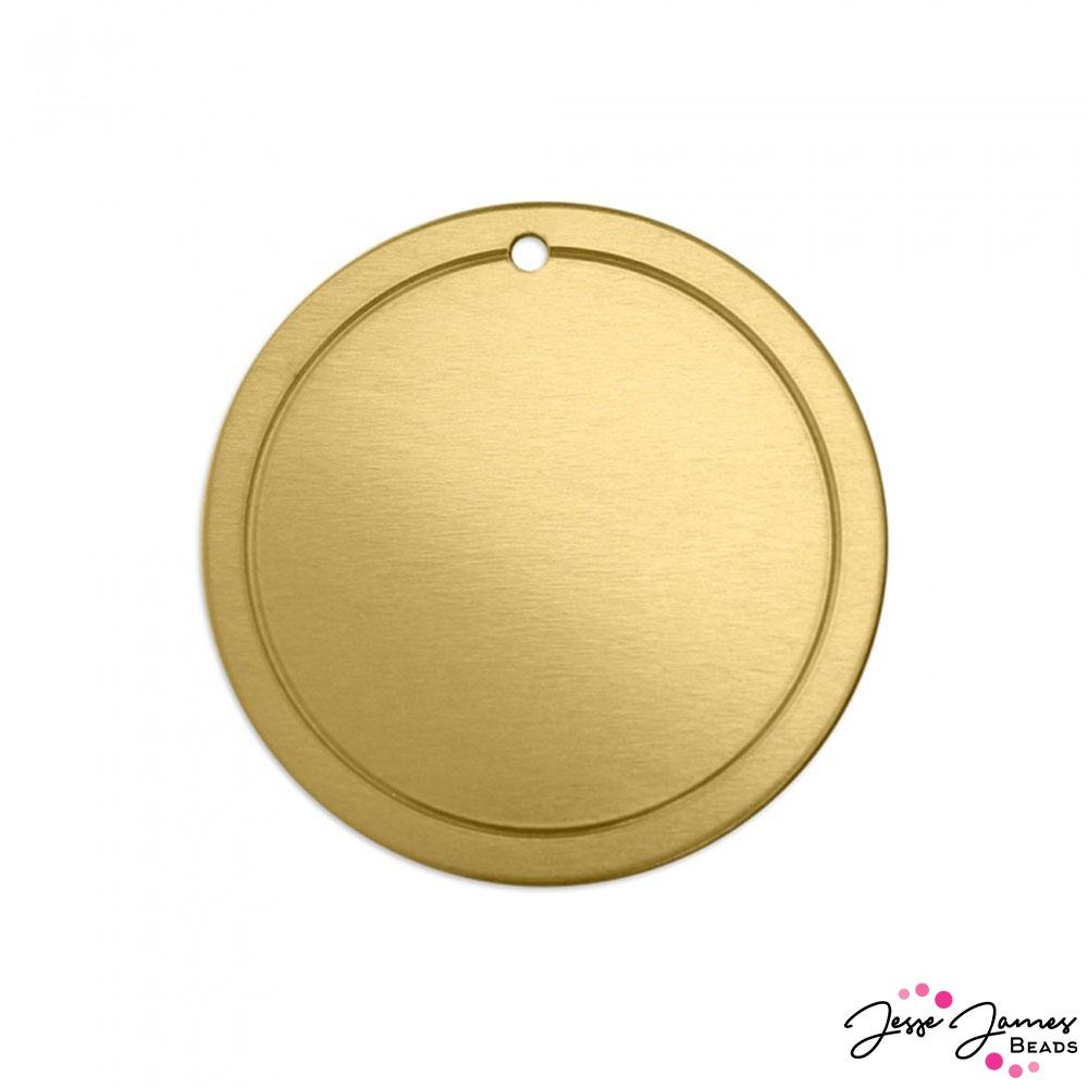Impress Art Large Border Circle Set in Brass - Jesse James Beads