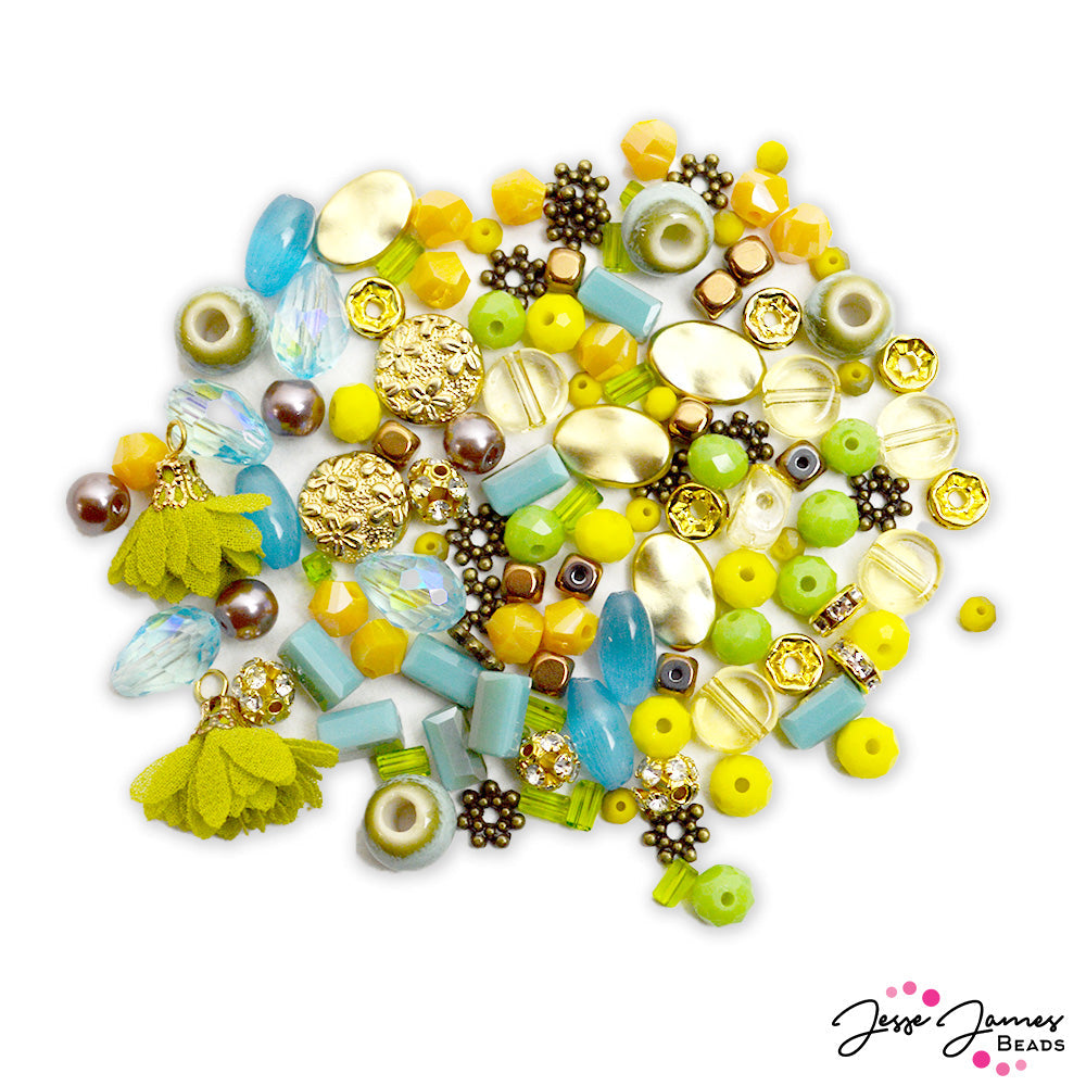 MMBB VIP Mini Bead Mix in Sunflowers - Jesse James Beads