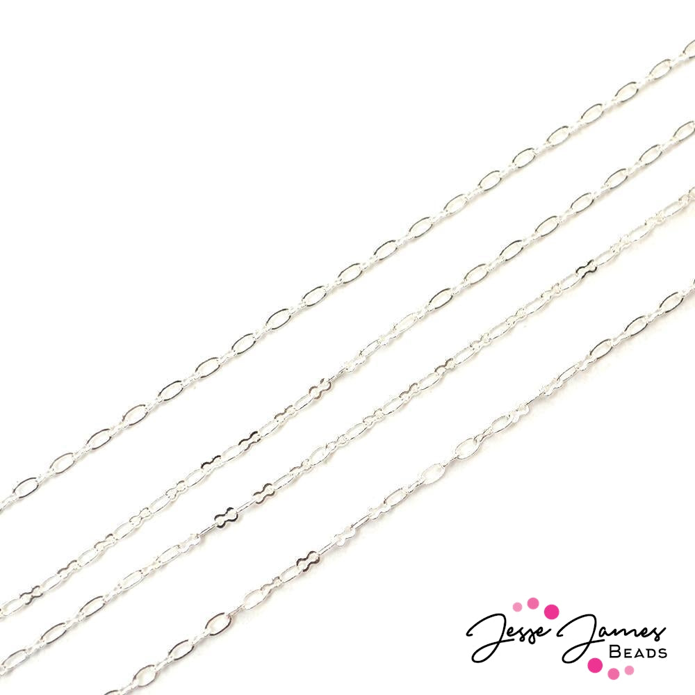 Bitty Mini Oval Chain in Silver - Jesse James Beads