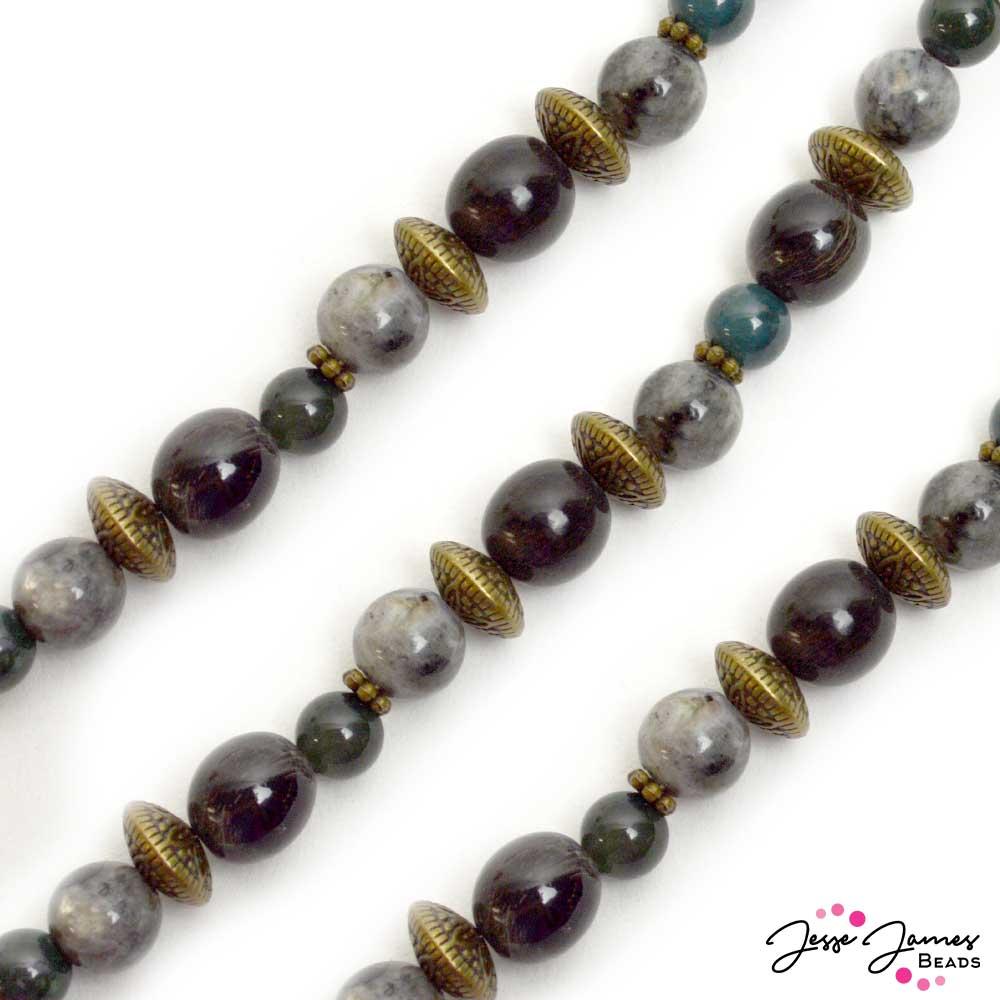 Trailblazer Bead Strand in Obsidian Cave - Jesse James Beads